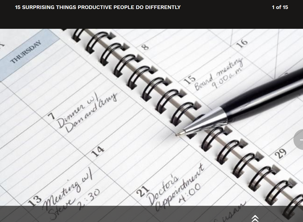 15 Surprising Things Productive People Do Differently – Prodcenter